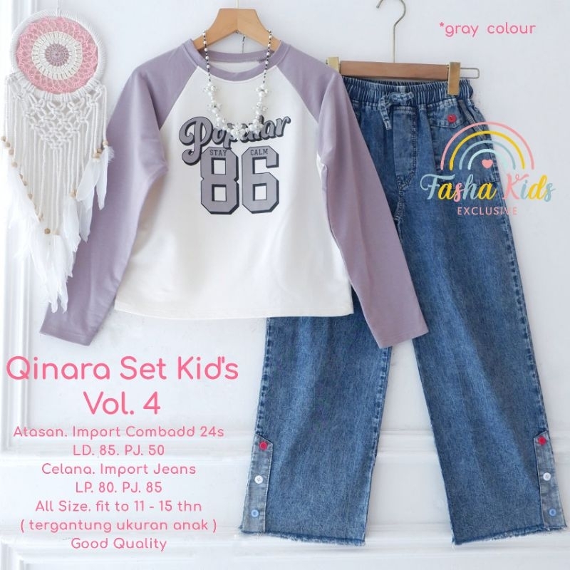 Jual (( TERBARU )) QINARA VOL.1 # 2 # 3 # 4 SET TEEN KIDS BY FASHA // BAJU SWEATER DAN KULOT ...
