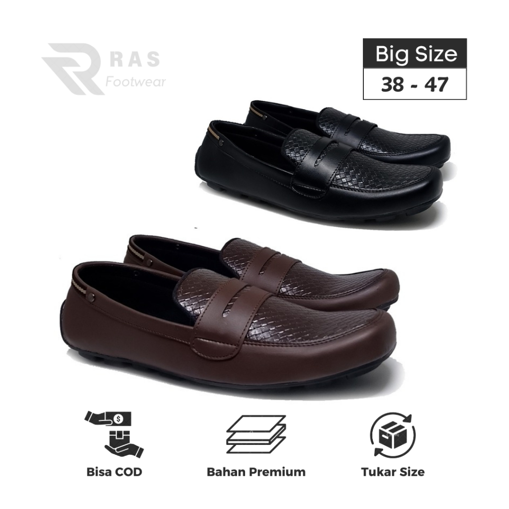 Jual ( READY 6 MOTIF ) Sepatu Pria Big Size Jumbo 38-47 Loafer Mokasin ...