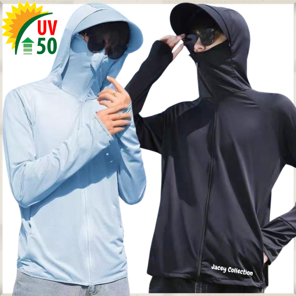 Jual Jaket Anti UV Pelindung Sinar Matahari Pria Jaket Baju Mancing ...