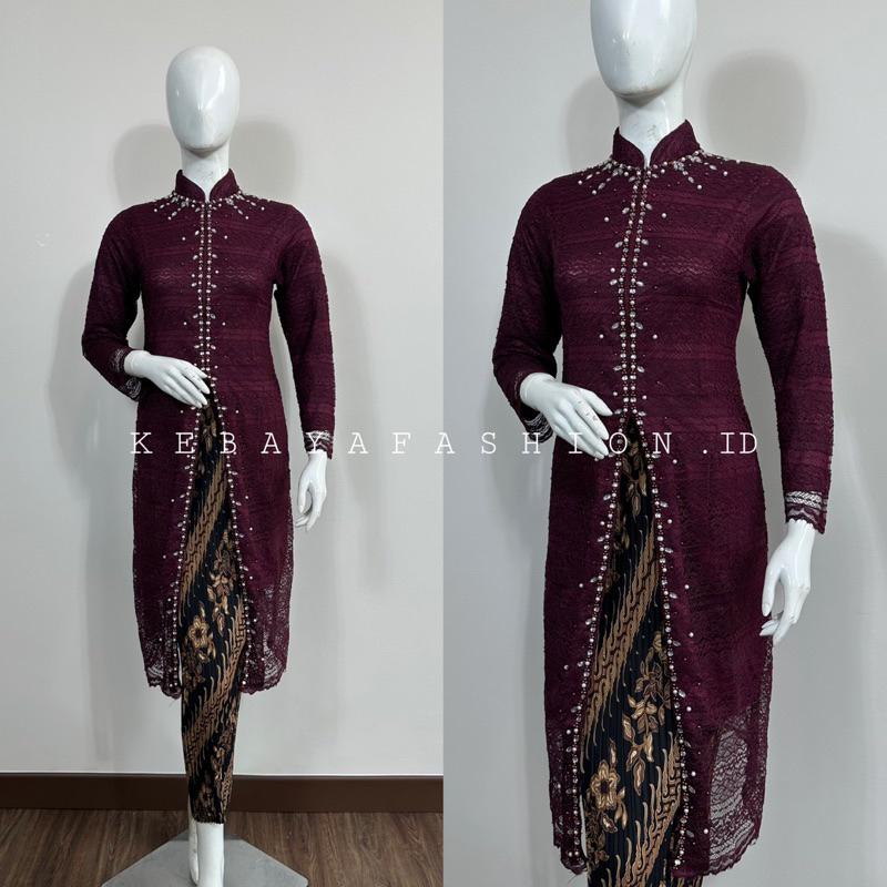 Jual Kebaya Brokat Shanghai Payet /Kebayabrukatshanghai Payet Tunik ...