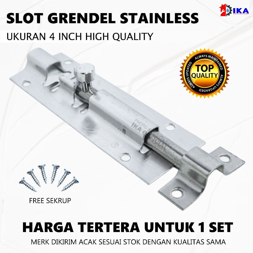 Jual Grendel Stainless 4 Inch Stanlis Tebal Selot Pintu Selot Jendela ...