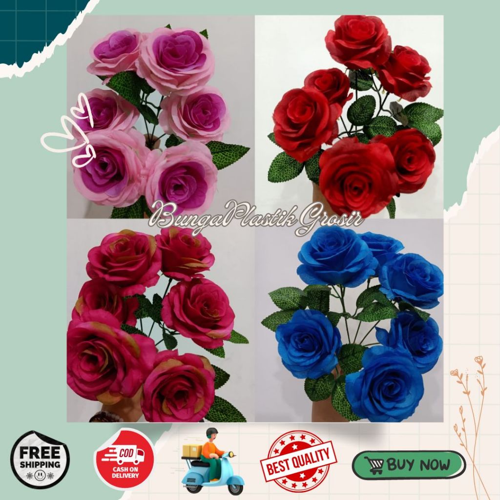 Jual Bunga Mawar Rose Tropis Cabang 6 / Ecer RT6 | Shopee Indonesia