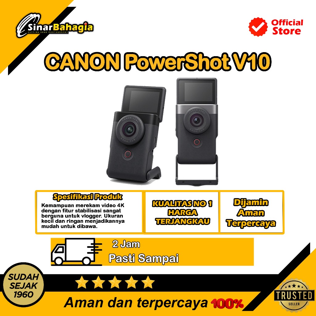 Jual canon PowerShot V10 Vlogging camera Vlog Kamera power Shot v 10 ...