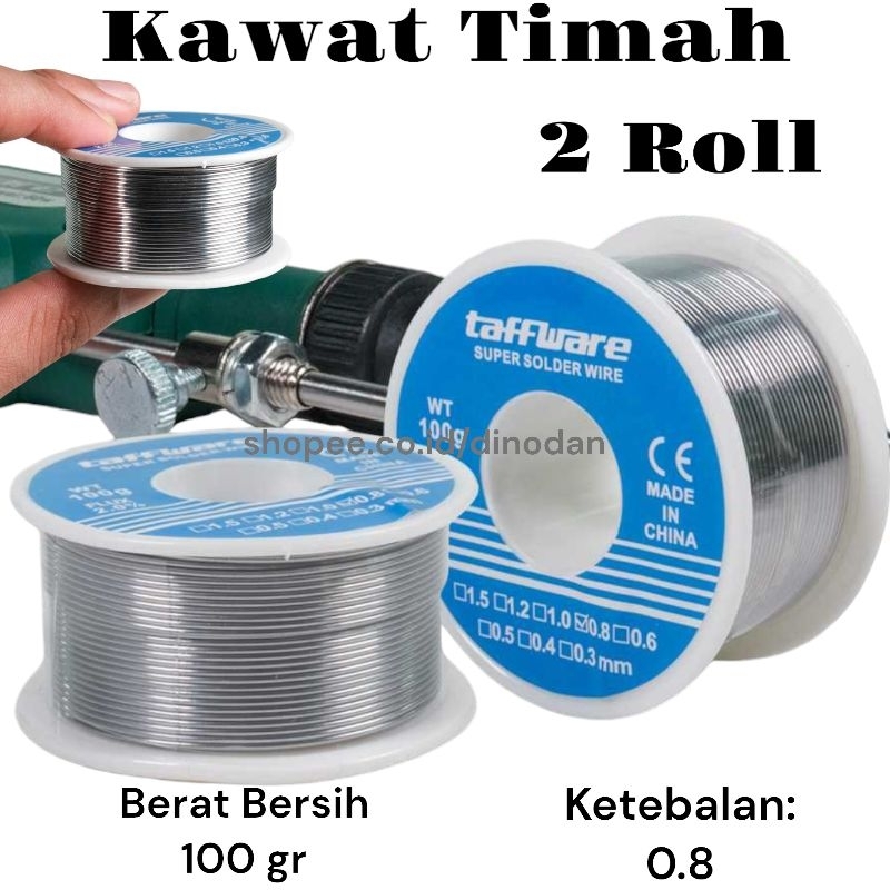 Jual Kawat Timah Solder 2 Roll Titik lebur: 361 °F / 183 °CMaterial ...