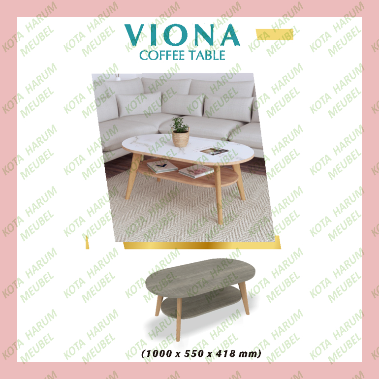 Jual meja tamu bulat oval pakai laci meja sofa coffee table minimalis ...