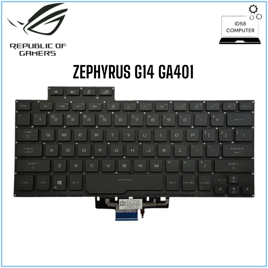 Jual KEYBOARD ASUS ROG ZEPHYRUS G14 GA401 GA401U BACKLIGHT Black ...