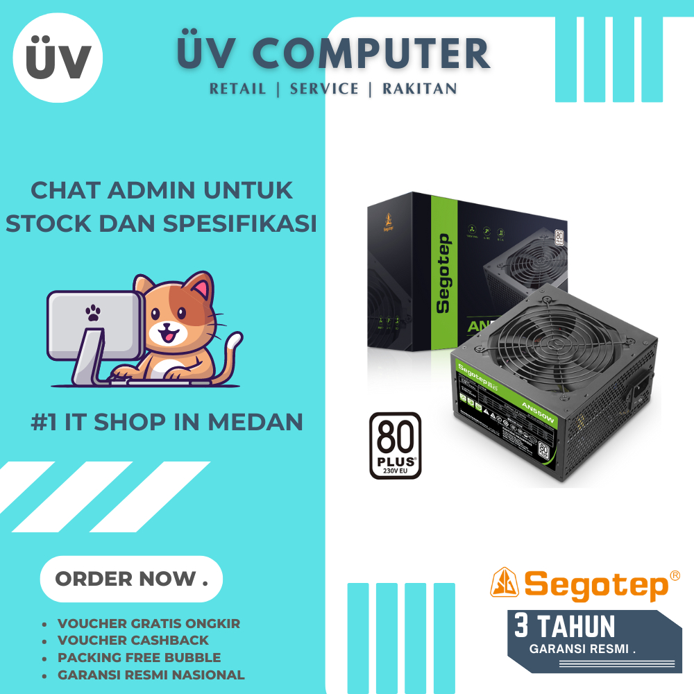 Jual Power Supply PSU Internal PC Komputer Segotep AN550W 550W | Black ...