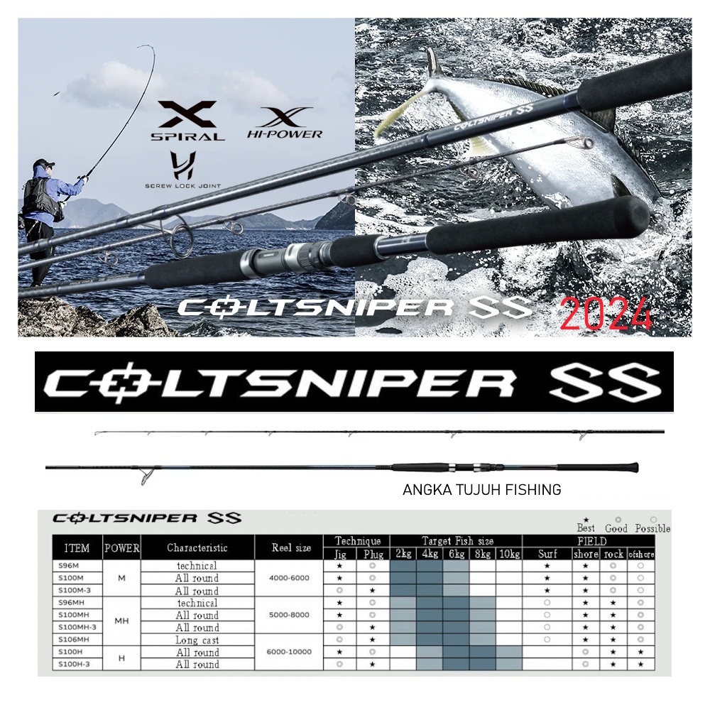 Jual Shimano Colt Sniper SS 2024 Shore Jigging Rod Land Base Joran Pancing Pinggiran | Shopee ...