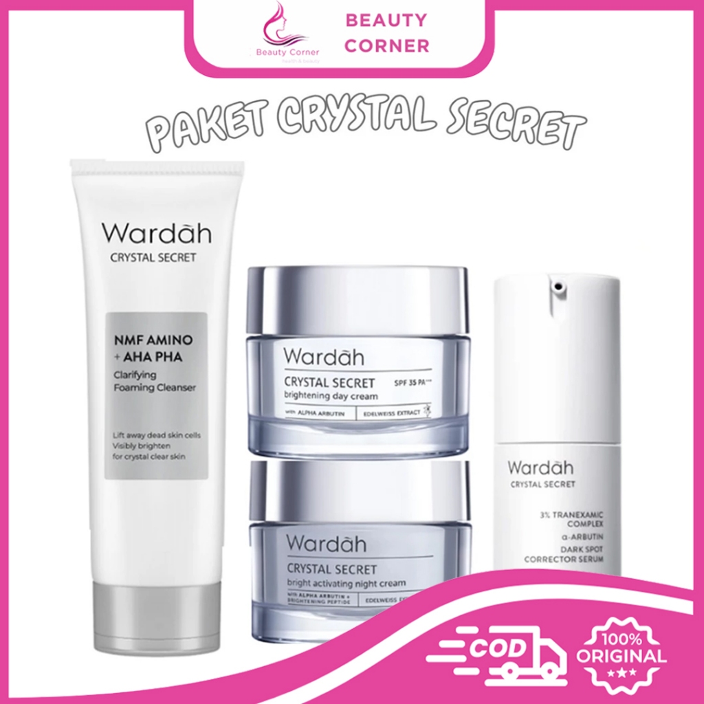 Jual [PAKET ISI 4PCS] Wardah Crystal Secret | Day Cream | Night Cream ...