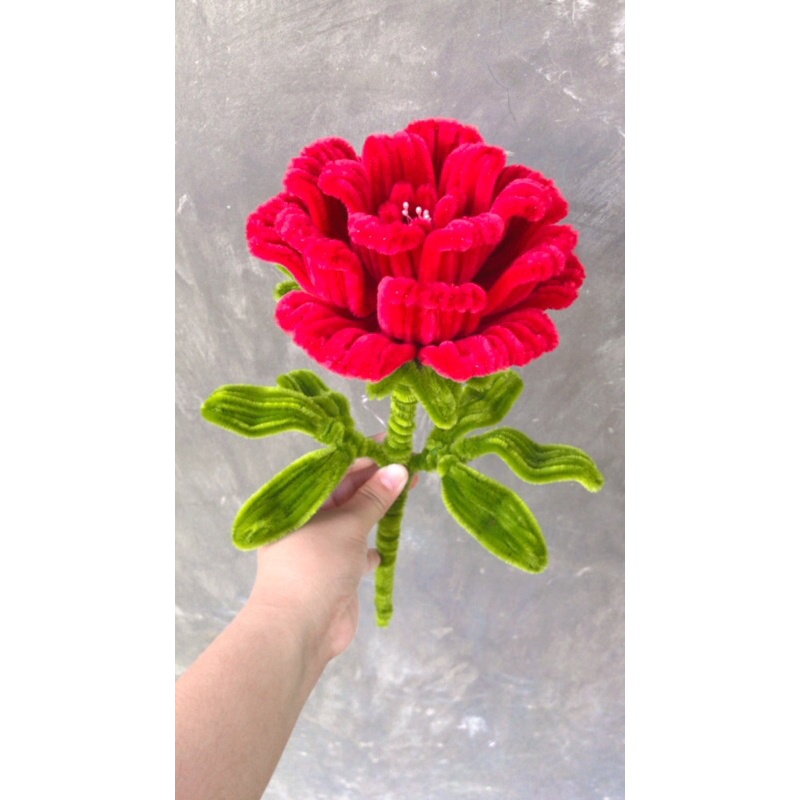 Jual PO Bunga poppy medium kawat bulu, pipe cleaner poppy flower ...