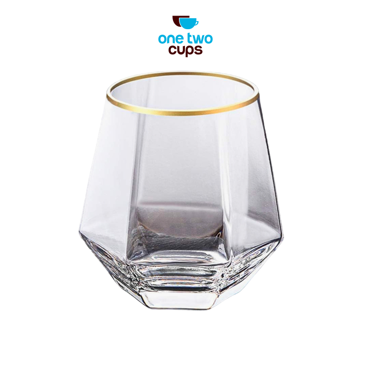 Jual One Two Cups Gelas Minuman Diamond Crystal Borosilicate Glass 310ml - GW107-Transparant ...