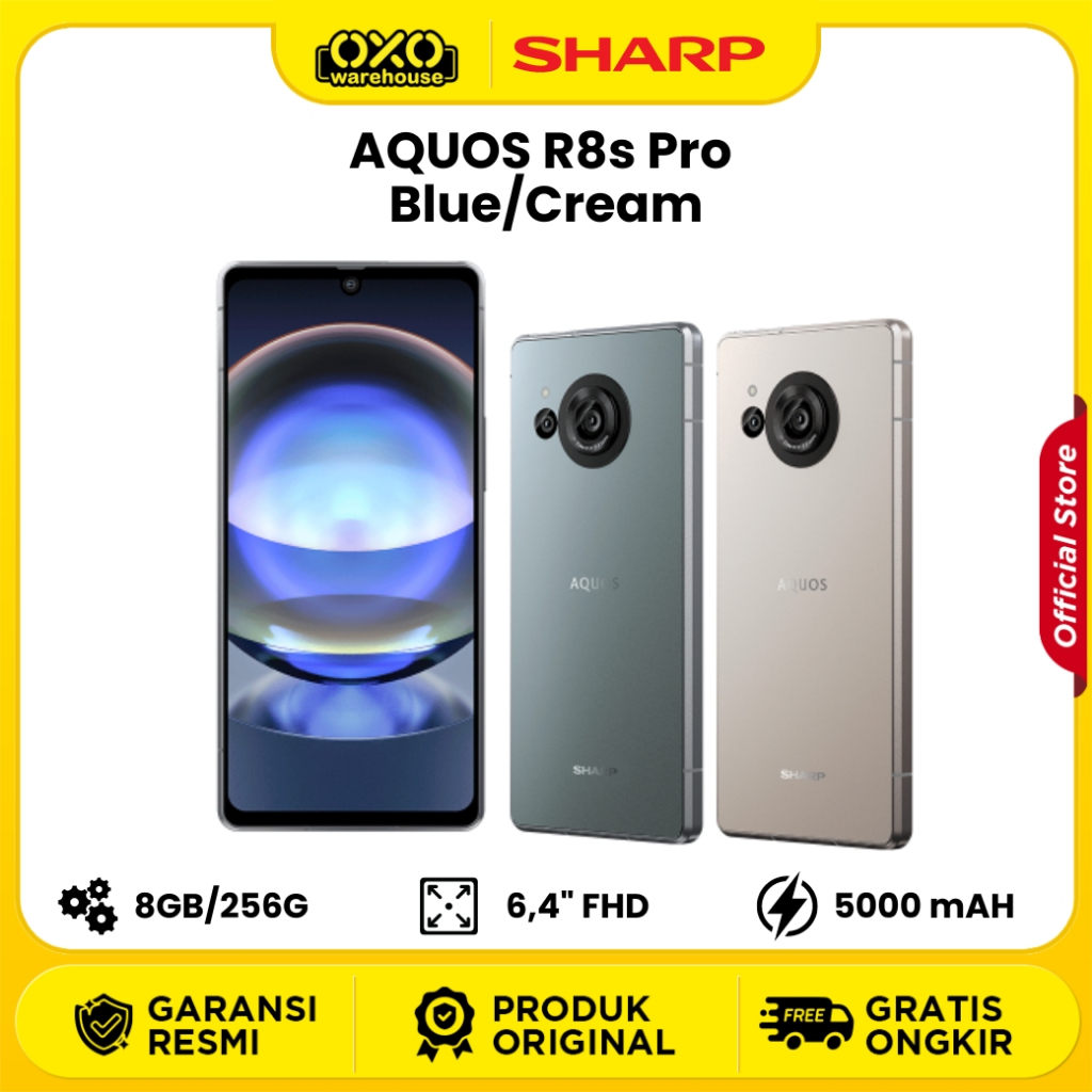 Jual SHARP Smart Phone AQUOS R8s Camera 50 Mp Garansi Resmi | Shopee ...