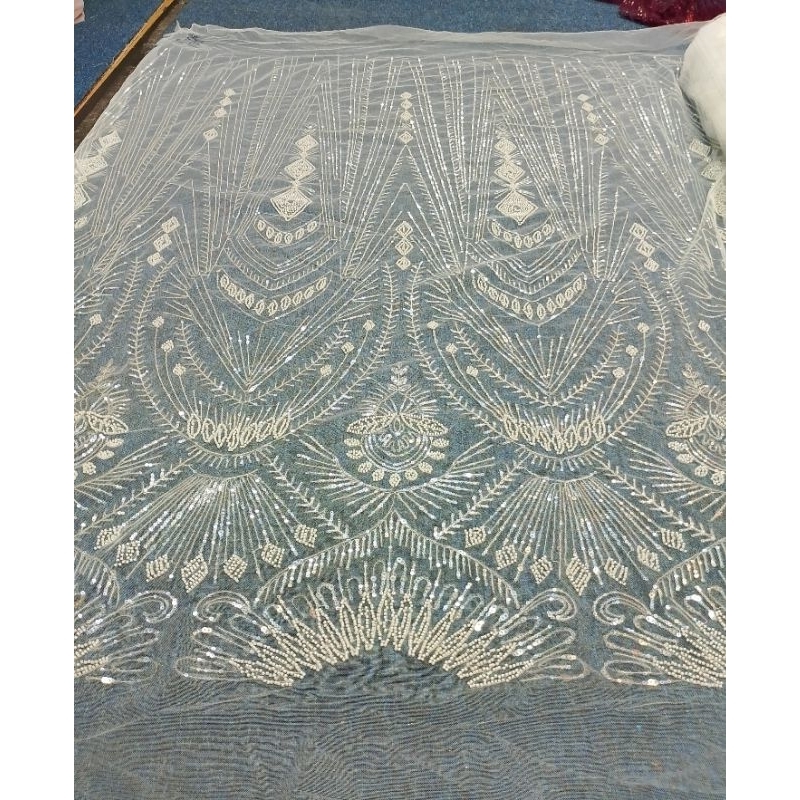 Jual BAHAN KAIN TILLE FULL PAYET SWAROSKI/TULLE PAYET PREMIUM | Shopee ...