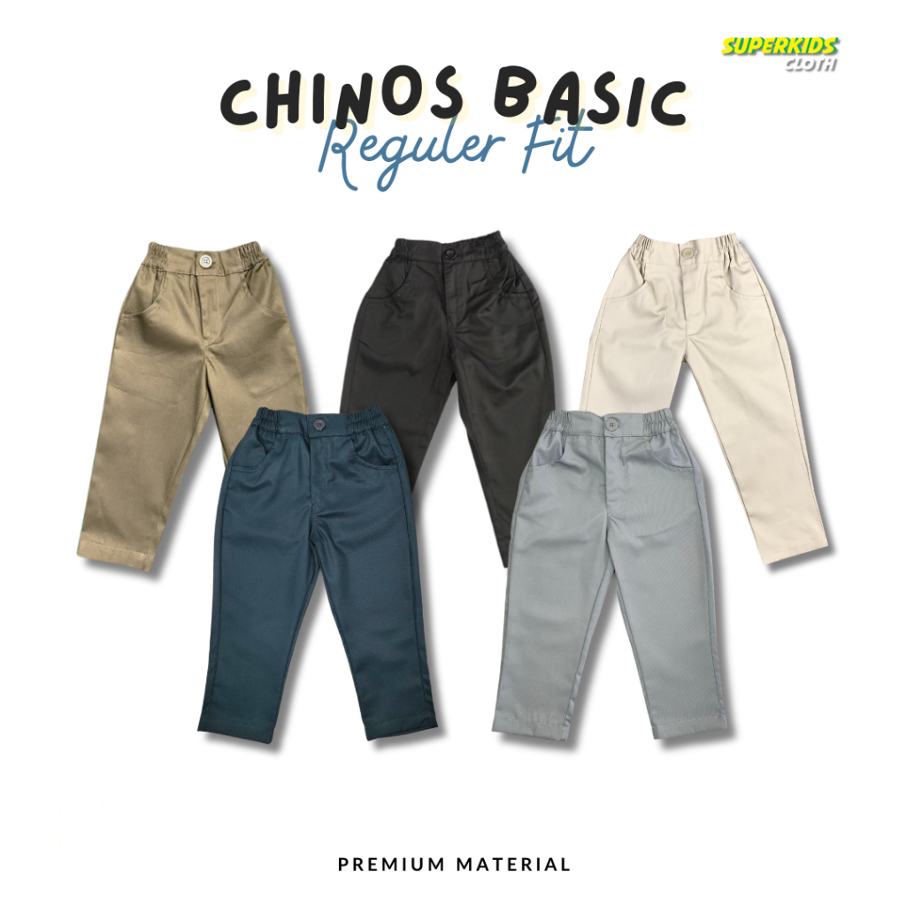 Jual Celana Anak Laki Laki Panjang Basic Chinos Chino Warna Mocca Hitam Cream / Celana Anak ...