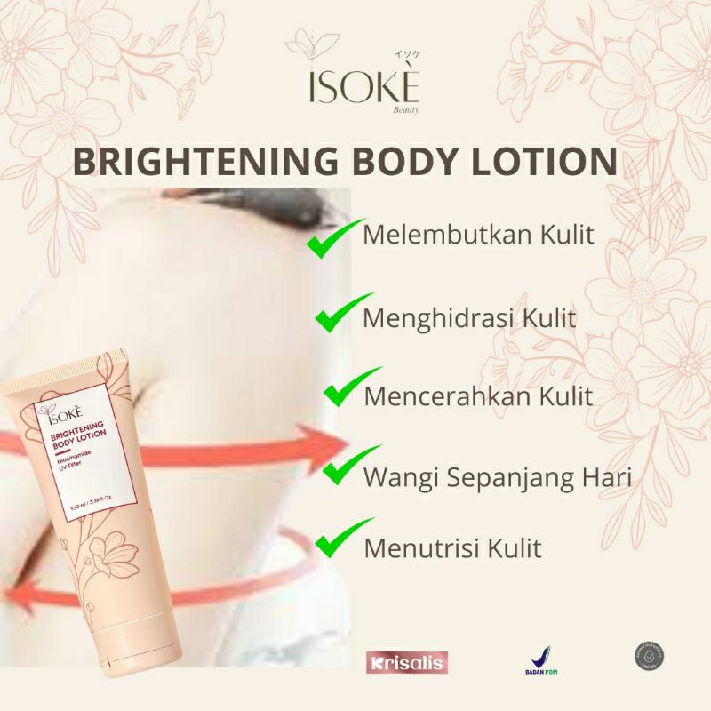 Jual 2pcs Isoke Body Lotion Kojic Niacinamide UV glutathione Lembab ...