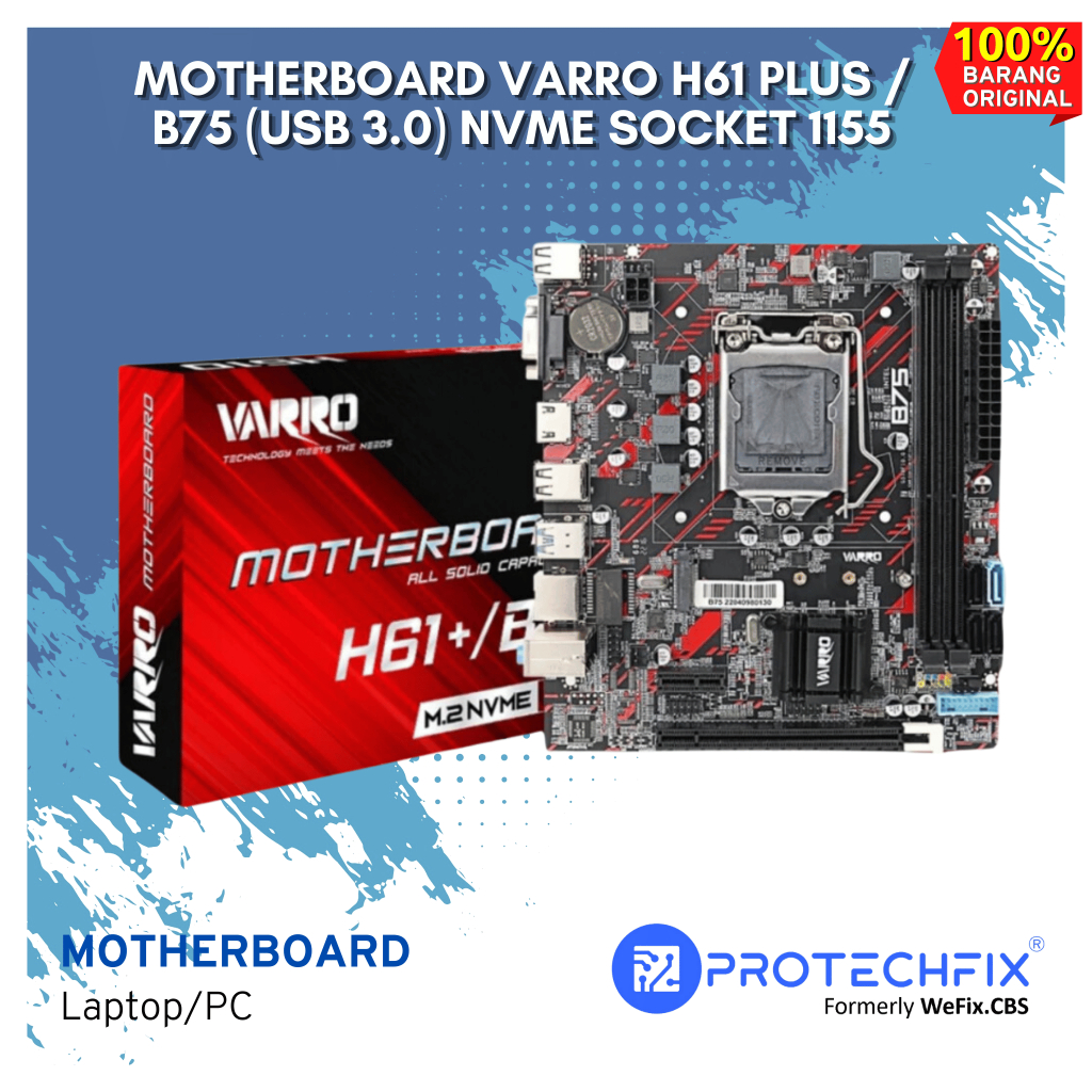 Jual MOTHERBOARD VARRO H61 VP2 (USB 3.0) NVME Socket 1155 - 2Years ...