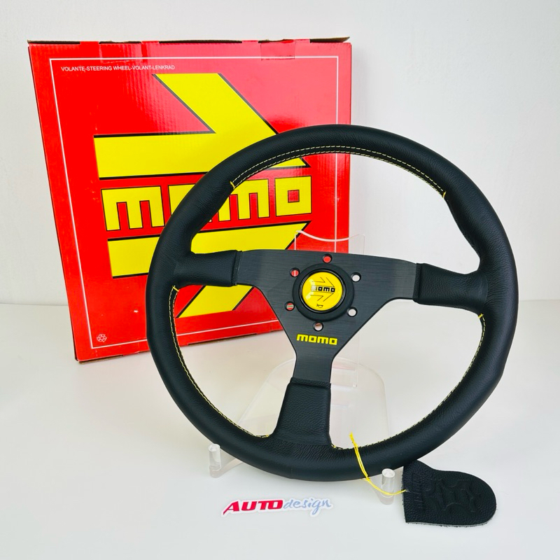 Jual Stir Racing MOMO Montecarlo Kulit Asli Steering Wheel 14 Inch 350mm Premium Universal ...