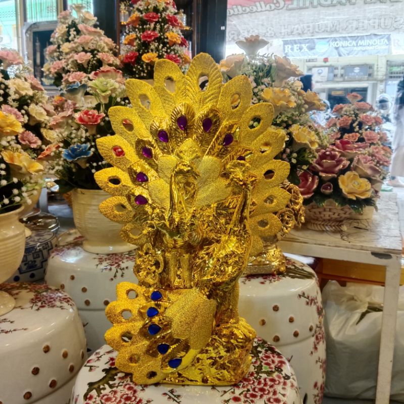 Jual keramik pajangan keramik Burung Merak | Shopee Indonesia