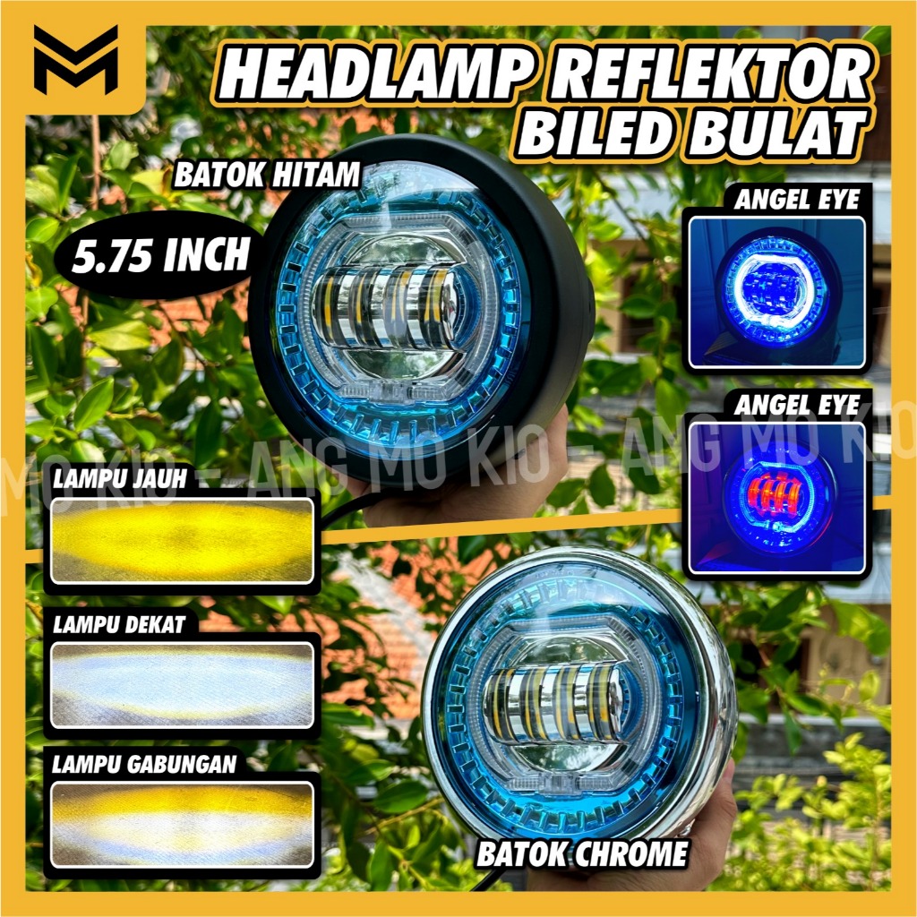 Jual REFLEKTOR LAMPU LED PROJECTOR BILED 5.75 INCH LAMPU UTAMA BILLED ...