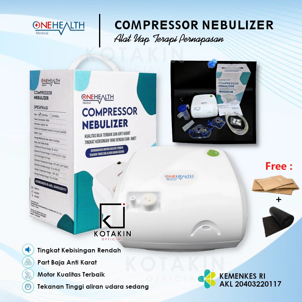 Jual Nebulizer Compressor Onehealth/ Onemed 405A - Alat Uap Terapi ...