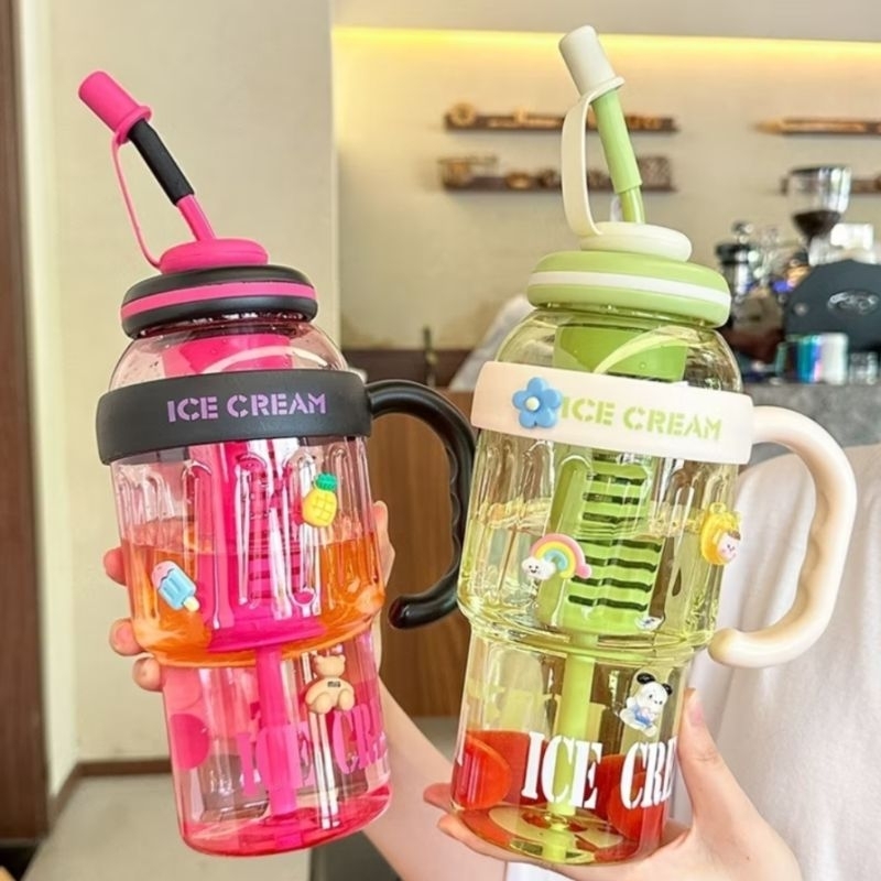 Jual Botol Air Minum Lucu Jumbo Kapasitas 1300 ml | Tumbler Gym Gelas ...