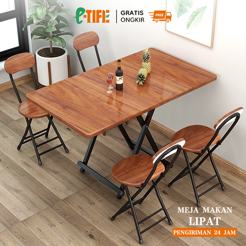Jual E-TIFE Meja Lipat / Set Meja Makan Lipat Dan Kursi / Meja Lipat portable / Meja Lipat ...