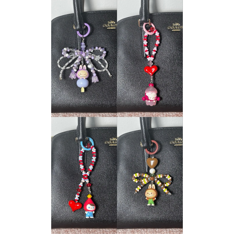 Jual popbean popmart original labubu skullpanda pucky keychain strap ...