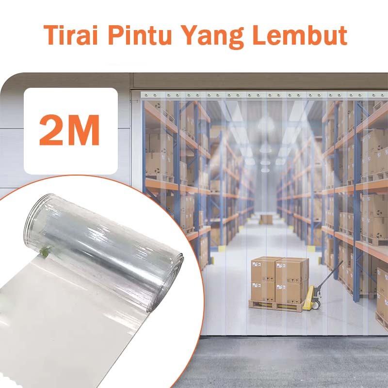 Jual 2m Tirai Plastik Pvc Tirai Plastik Bening Outdoor Gulung Pvc Strip ...