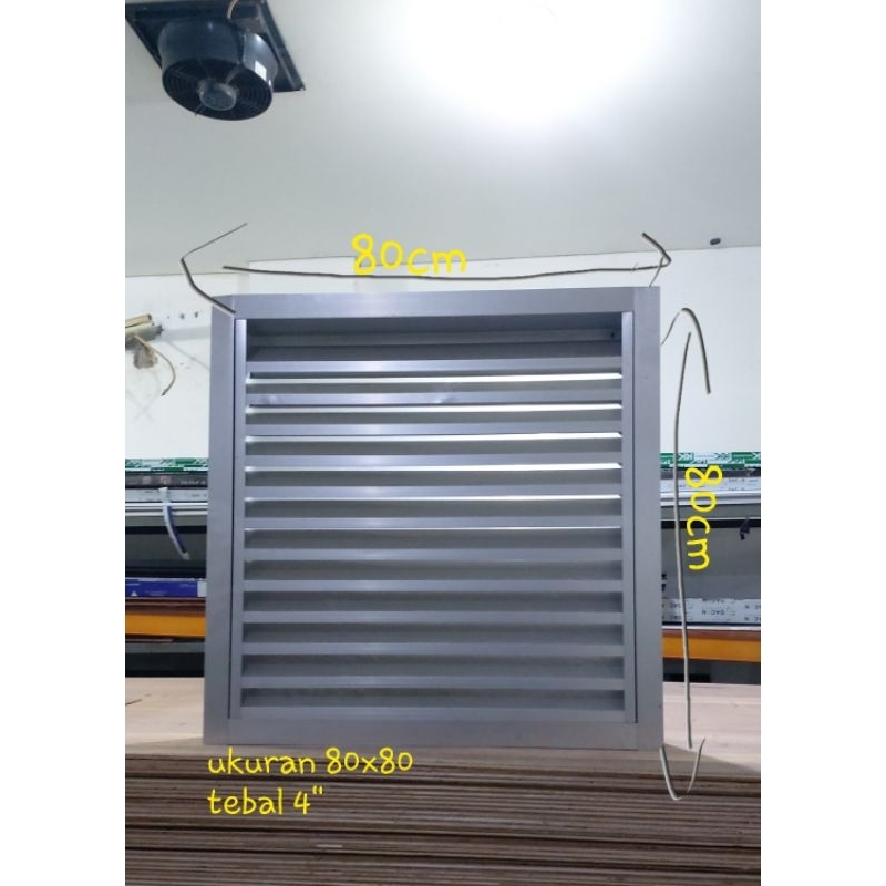 Jual Jalusi Alumunium + Kusen Alumunium Ukuran 80x80cm tebal 4in harga 1an | Shopee Indonesia