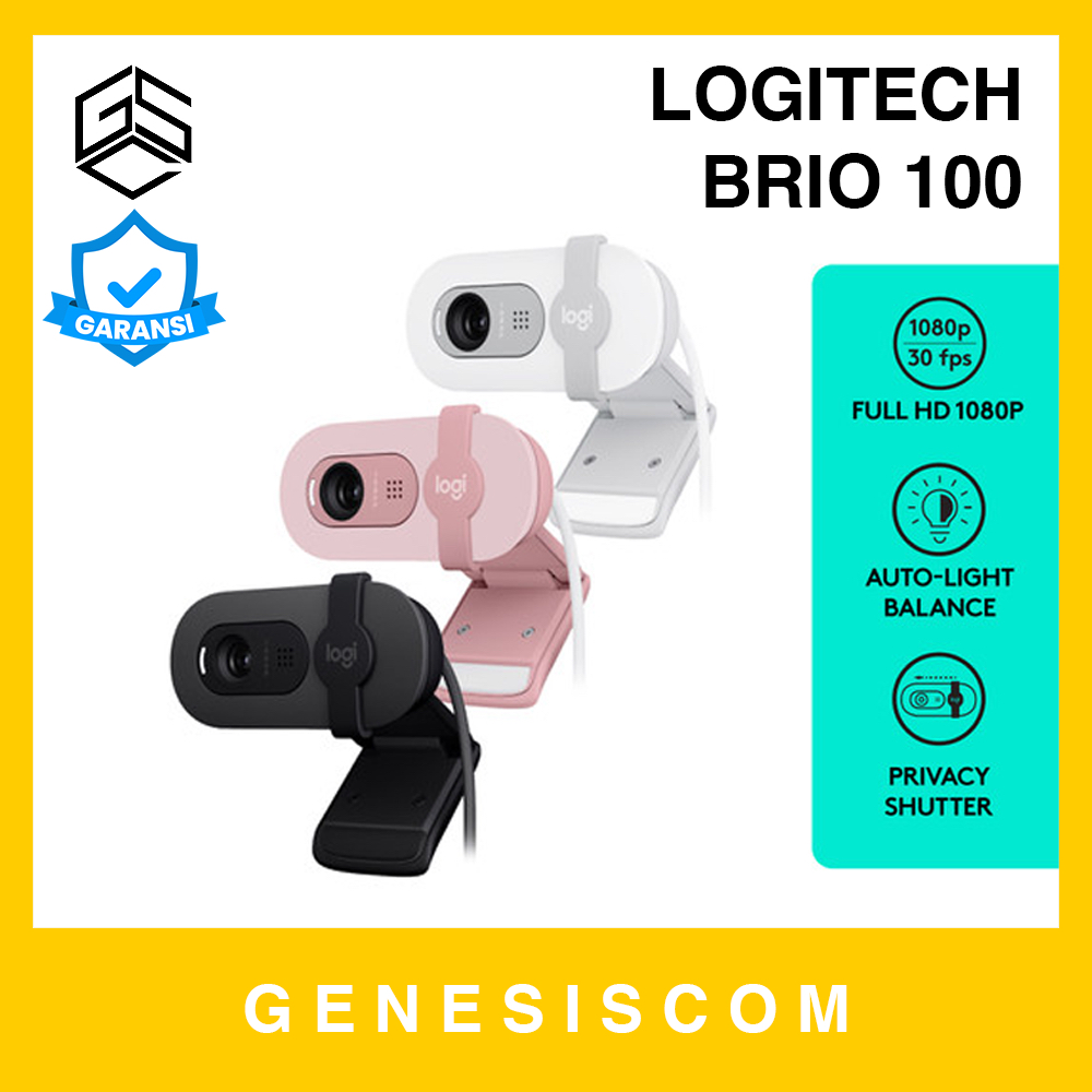Jual Webcam LOGITECH Brio 100 1080p FHD Full HD Shutter Privacy Mic ...