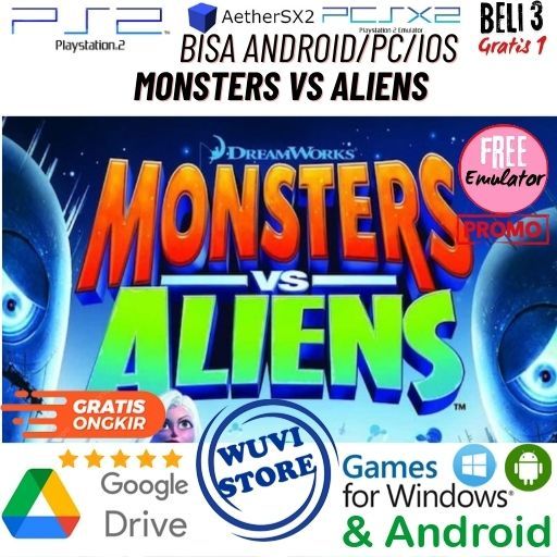 Jual PS 2 Monsters vs Aliens | Bisa di PC / Android / IOS Plus Emulator ...