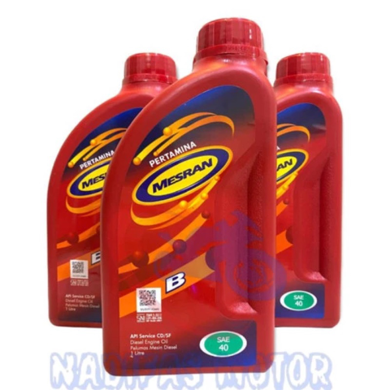 Jual Oli PERTAMINA MESRAN B40 Original 1 Liter SAE-40 | Shopee Indonesia