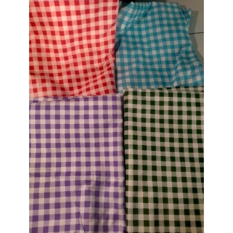 Jual KAIN KOTAK 1CM KATUN POLYMICRO HARGA PER SETENGAH METER | Shopee ...