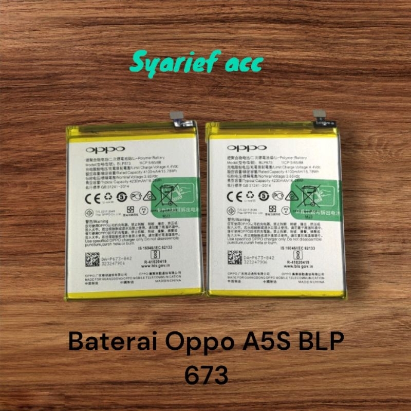 Jual BATERAI/BATTERY/OPPO BLP673/A5S Original | Shopee Indonesia