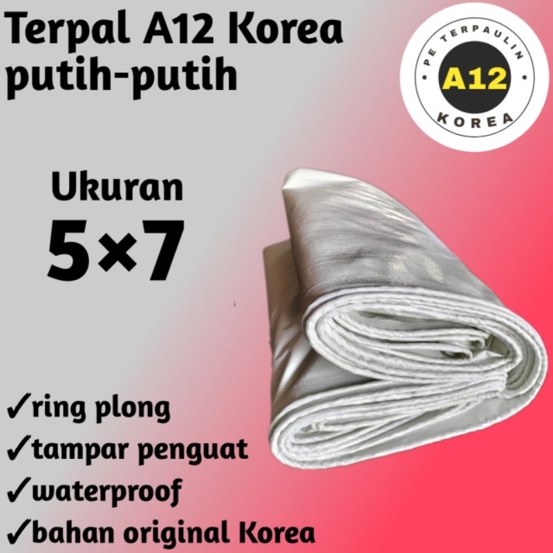 Jual terpal 5×7 type A12 putih-putih | Shopee Indonesia