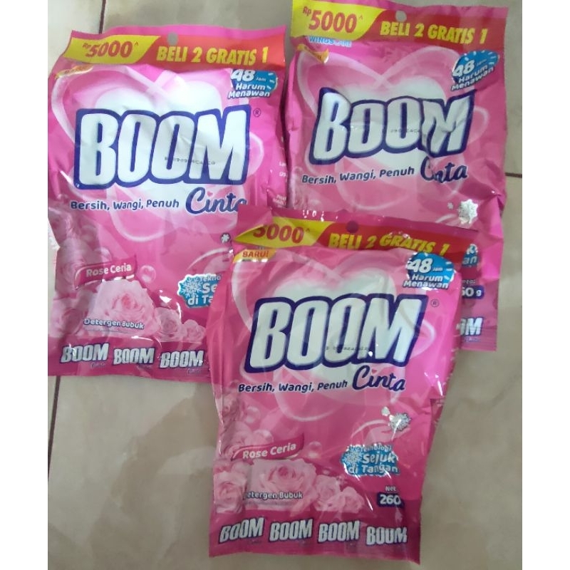 Jual SABUN CUCI BAJU BOOM , DETERGEN BUBUK ISI 3PCS | Shopee Indonesia