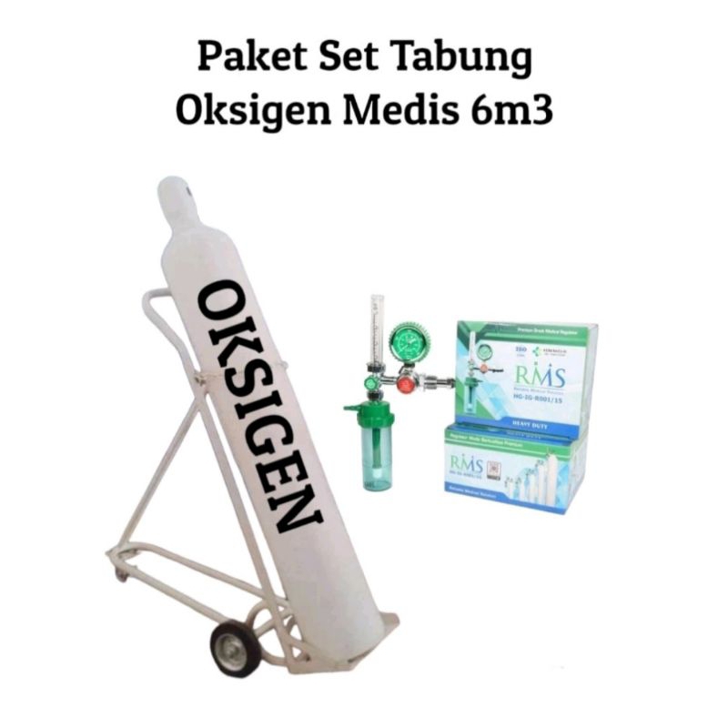 Jual Paket Lengkap Tabung Oksigen Medis 6m3 + isi | Shopee Indonesia