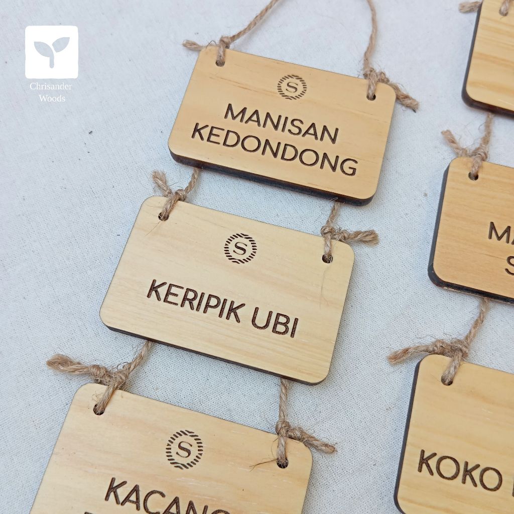 Jual Food Tag Kayu | Food Tag Display | Food Tag Buffet | Papan Nama ...