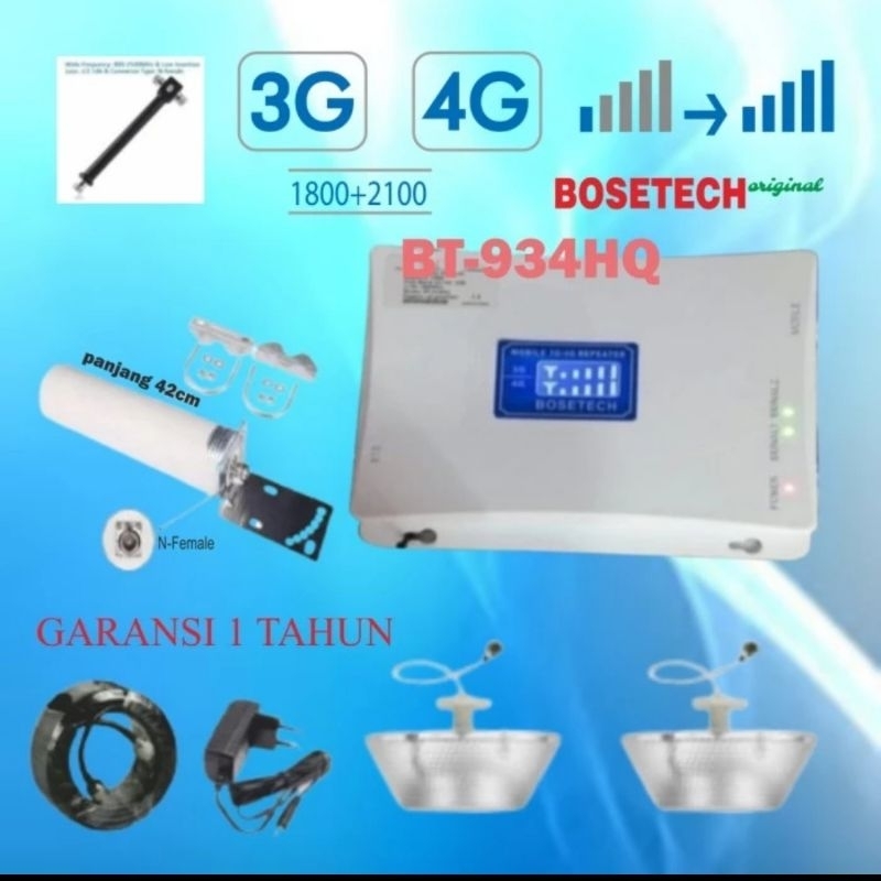 Jual Alat Penguat Sinyal Repeater BOSETECH DualBand BT934HQ Antena Omni 2 Way | Shopee Indonesia