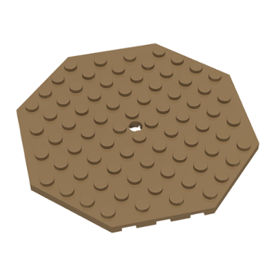 Jual Lego Dark Tan Part 89523 Plate, Modified 10 x 10 Octagonal with ...