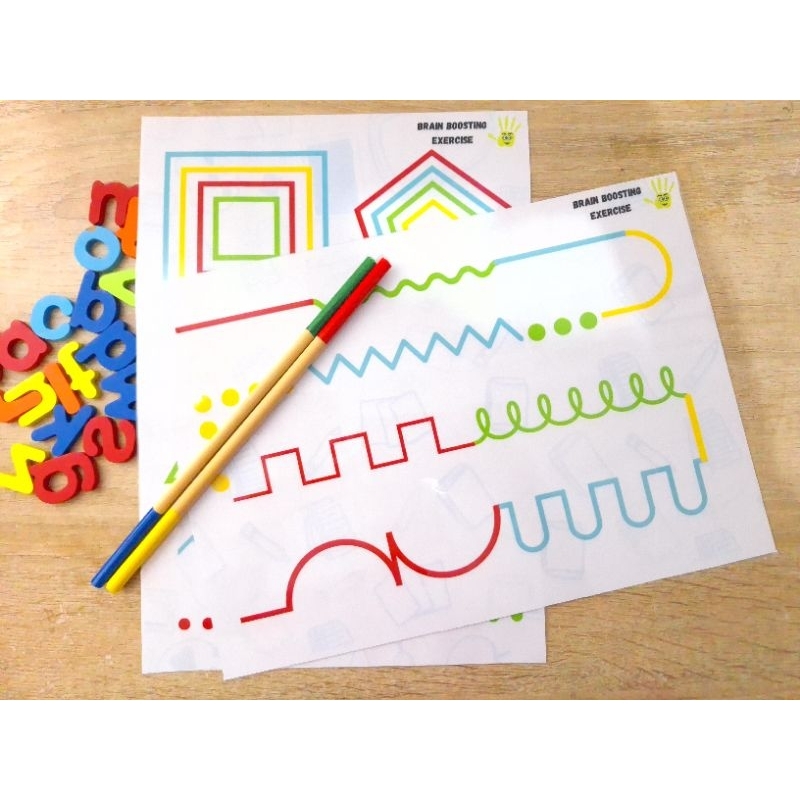 Jual mainan edukasi anak worksheet printable stimulasi otak senam otak ...
