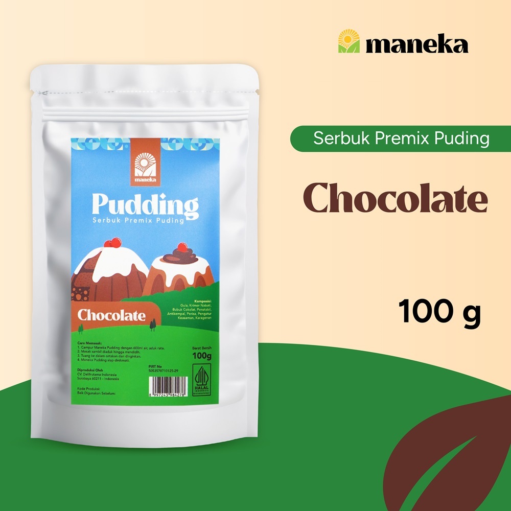 Jual Maneka Chocolate Pudding Premix - Puding Cokelat 100 Gram | Shopee ...