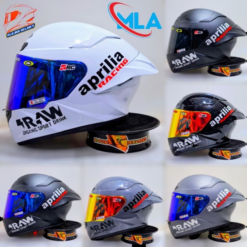 Jual Helm full face TTC MLA White paket ganteng aprilia | Shopee Indonesia