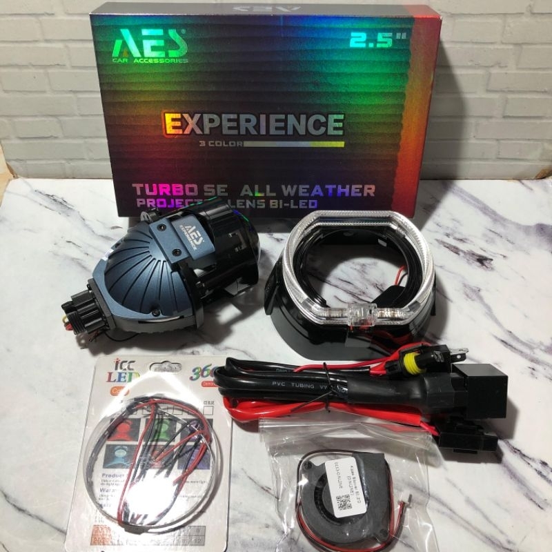 Jual PAKET LENGKAP BILLED AES 3 WARNA TURBO SE ALL WEATHER 2,5 INCH 55 WATT SATUAN | Shopee ...