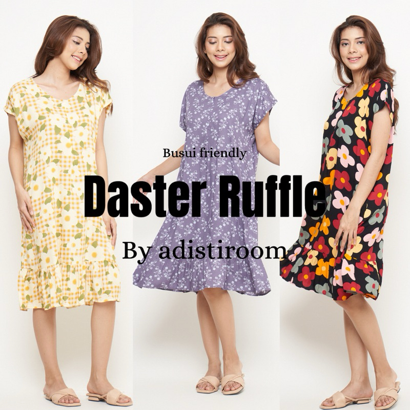 Jual DASTER RAYON RUFFLE LENGAN PENDEK BUSUI BUMIL FRIENDLY Ld 120 ...