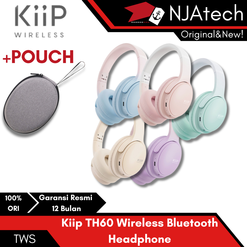 Jual Headphone KiiP TH60 Wireless Bluetooth Headset Earphone | Shopee ...