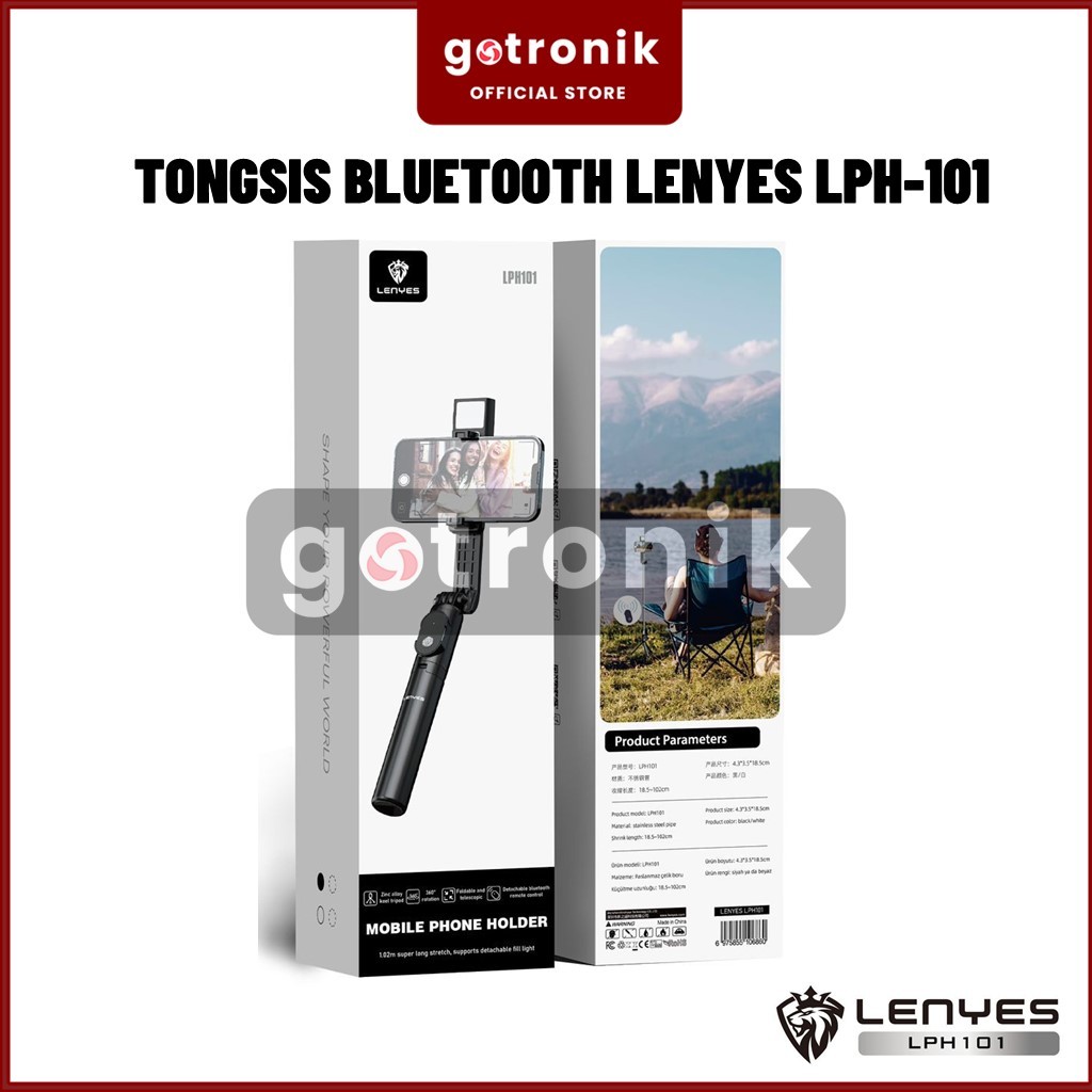Jual Tongsis Tripod LENYES LPH-101 1M Bluetooth Selfie Stick Dengan Remote Control Portable ...
