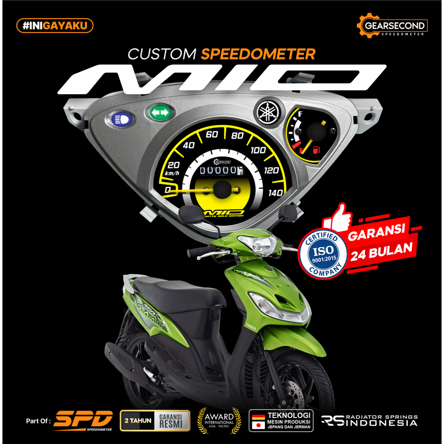 Jual PANEL SPEEDOMETER CUSTOM MIO SMILE - GEARSECOND | Shopee Indonesia