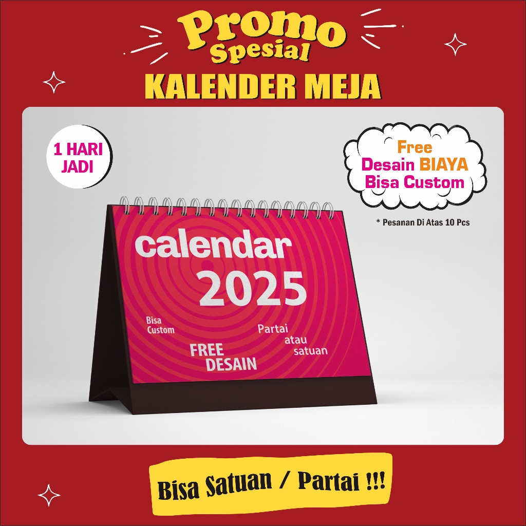 Jual KALENDER MEJA DUDUK CUSTOM FOTO TANPA MINIMAL ORDER BUAT KANTOR ...