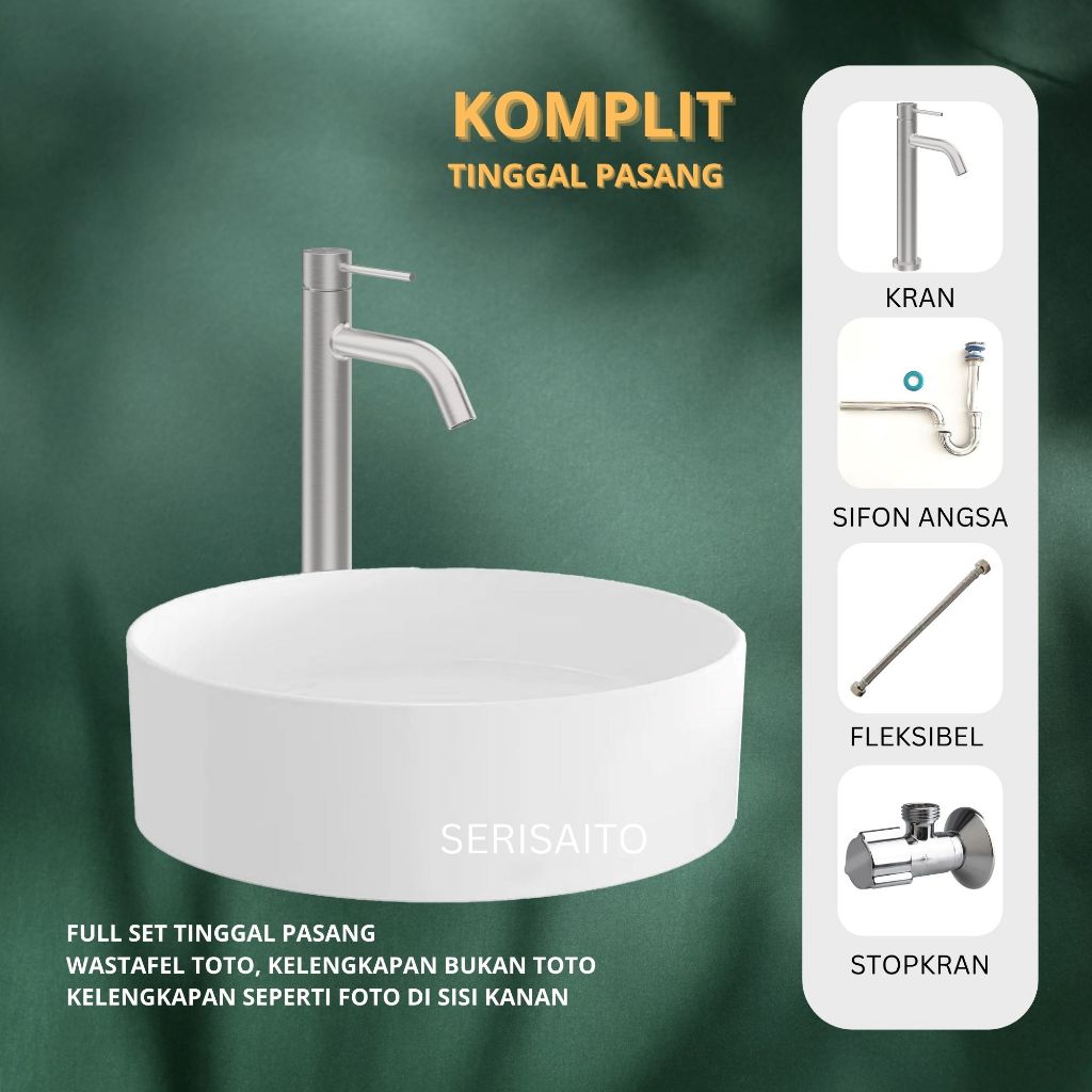 Jual Washtafel TOTO Meja Bulat LW573J / Wastafel Keramik LW 573J ...